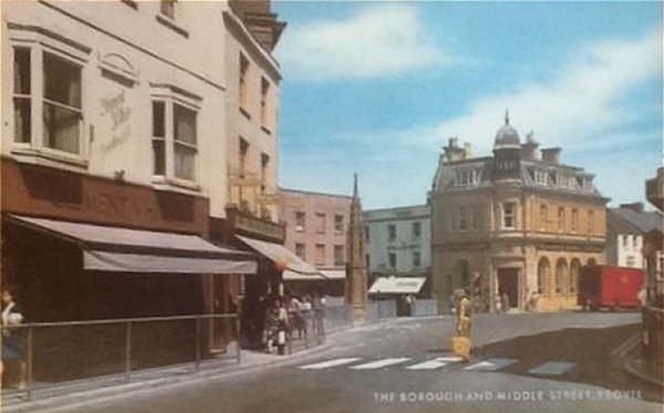 Another postcard of the 1970s, looking to the junction with Silver ...