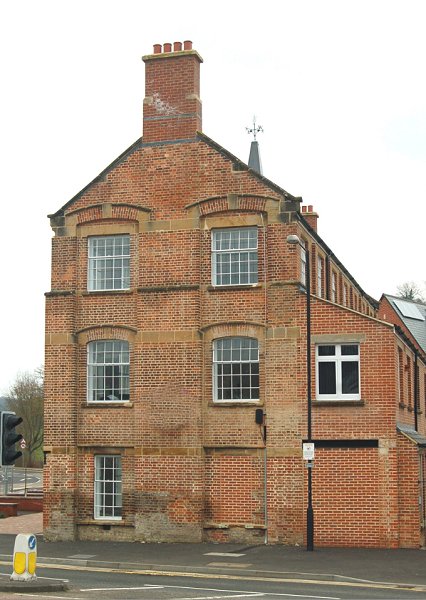 Seen end-on from Stars Lane car park. The extension at right is modern ...